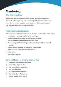Mentoring - first meeting workbook - Talentstorm